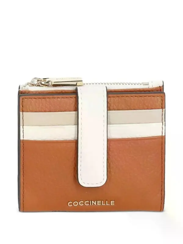 COCCINELLE Medium Metallic Leather Wallet - Brown
