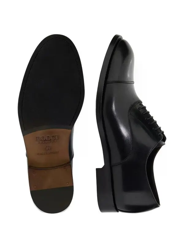Boggi Milano Buffed Leather Oxford Shoes