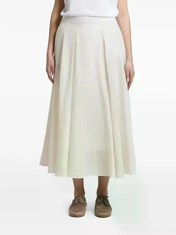 Peserico Midi Pleated A-line Skirt
