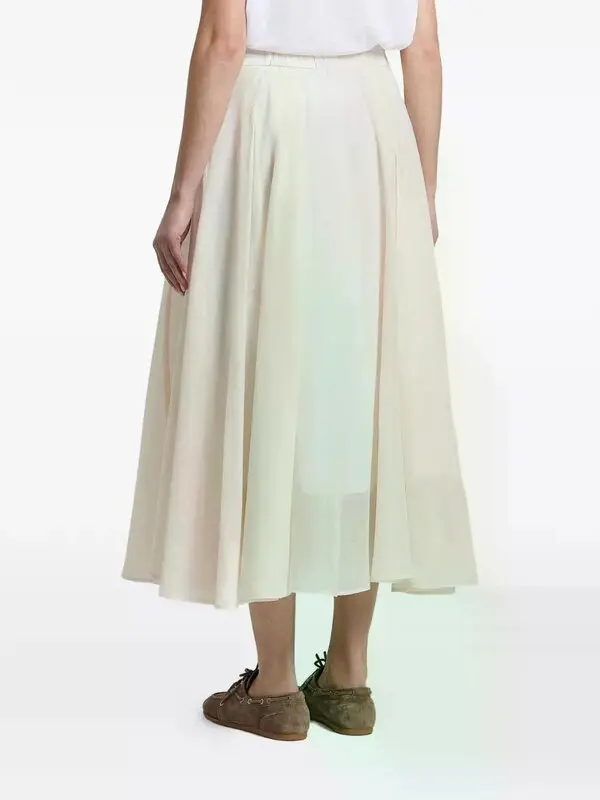 Peserico Midi Pleated A-line Skirt