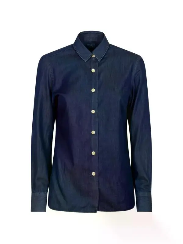 FINAMORE 1925 Button-up Denim Shirt - Blue