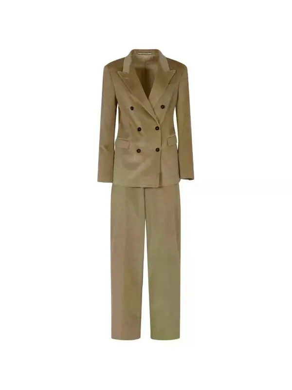 Tagliatore Corduroy Double-breasted Suit - Neutrals