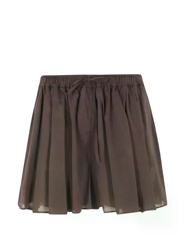 Federica Tosi Drawstring Cotton Shorts - Brown