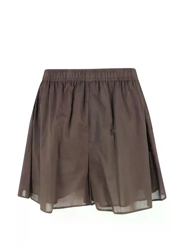 Federica Tosi Drawstring Cotton Shorts - Brown