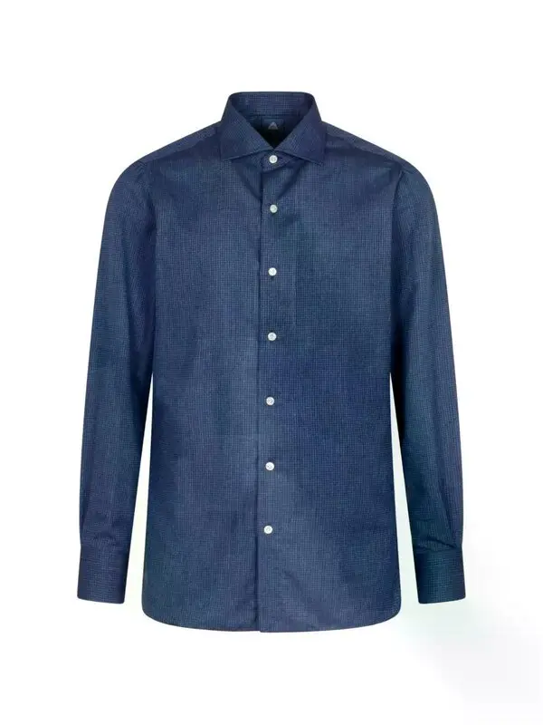 FINAMORE 1925 Houndstooth-pattern Shirt