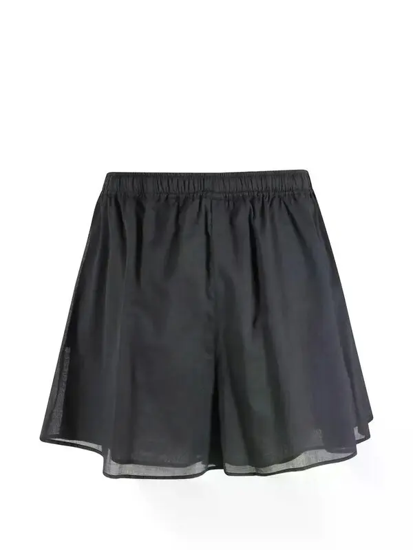 Federica Tosi Muslin Flared Shorts - Black