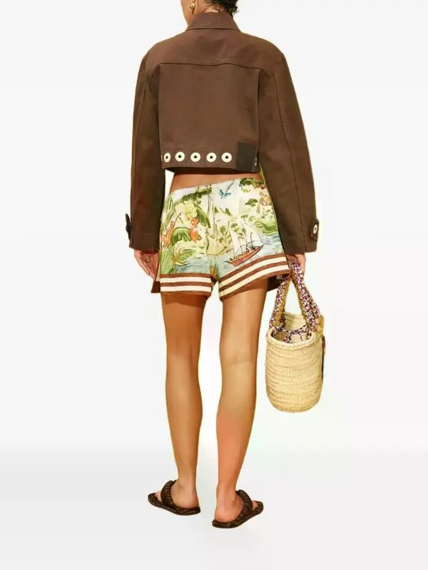 ALEMAIS Eyelet-embellished Cropped Jacket