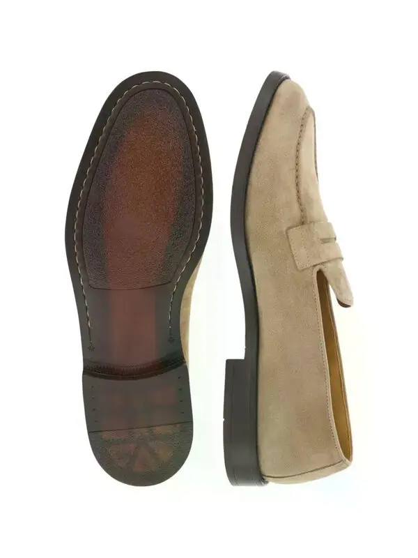 Boggi Milano Suede Loafers - Neutrals