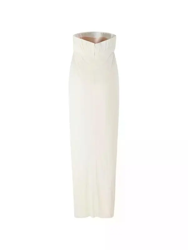 Alberta Ferretti Draped Strapless Dress - White