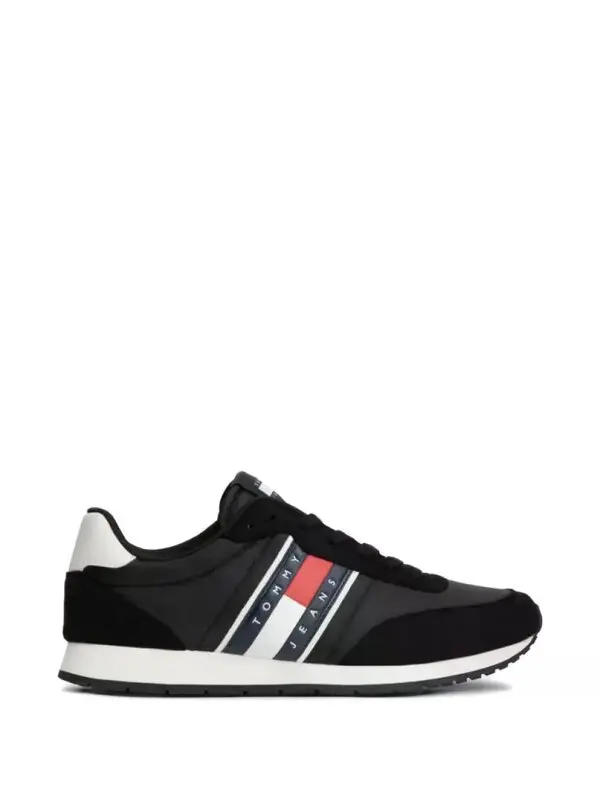 Tommy Hilfiger Panelled Logo-patch Sneakers - Black