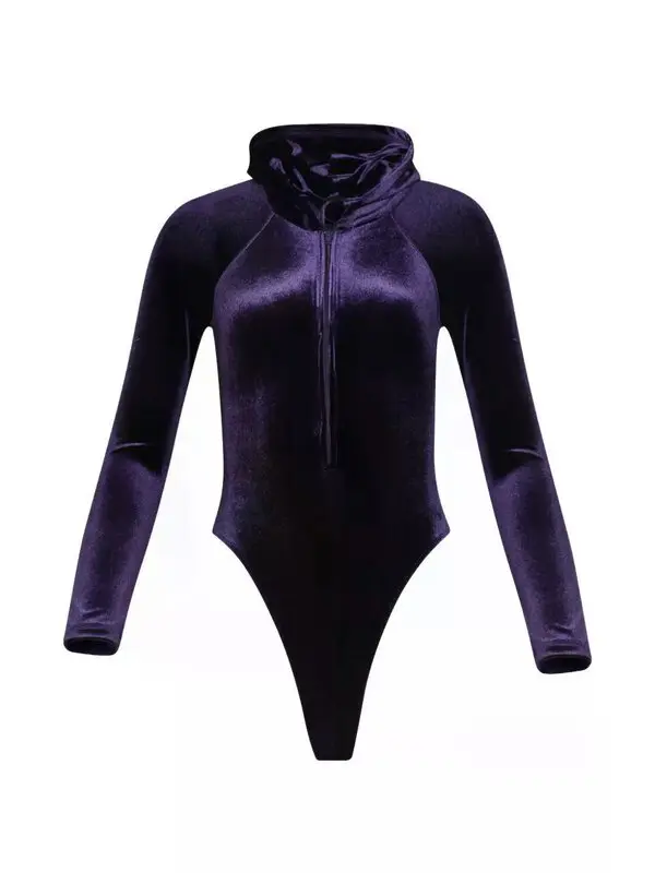 Vetements Velvet Hooded Bodysuit