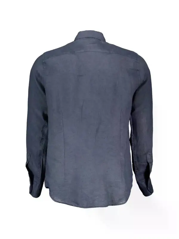 LA MARTINA Logo-embroidered Linen Shirt - Blue
