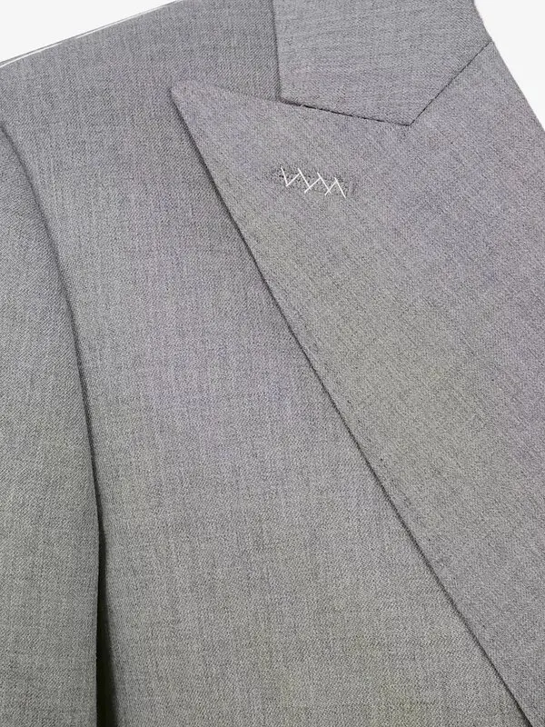 Max Mara Double-breasted Virgin Wool Jacket - Grey
