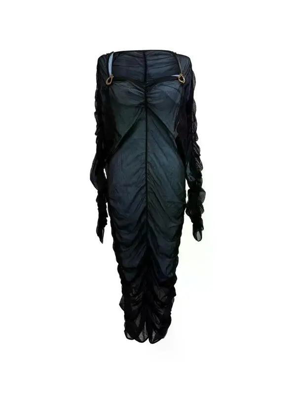 Bottega Veneta Square-neck Ruffle-embellished Dress