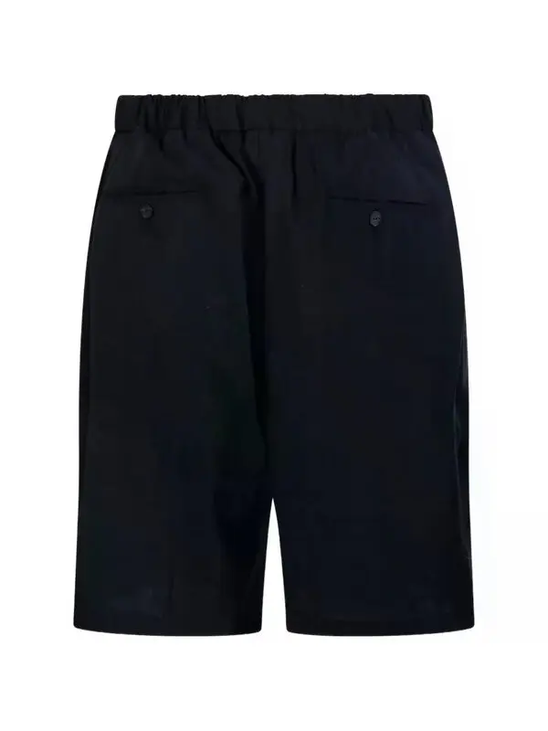 HEVO Drawstring Pleated Shorts - Black