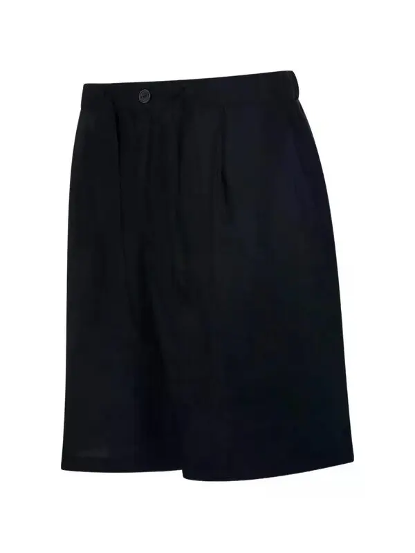HEVO Drawstring Pleated Shorts - Black