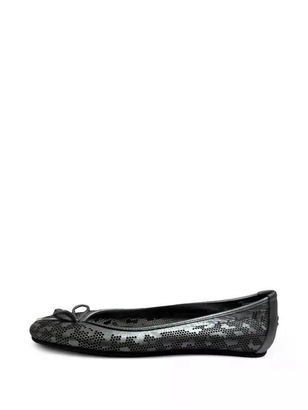 JIMMY CHOO Perforated Leather Ballet Flats