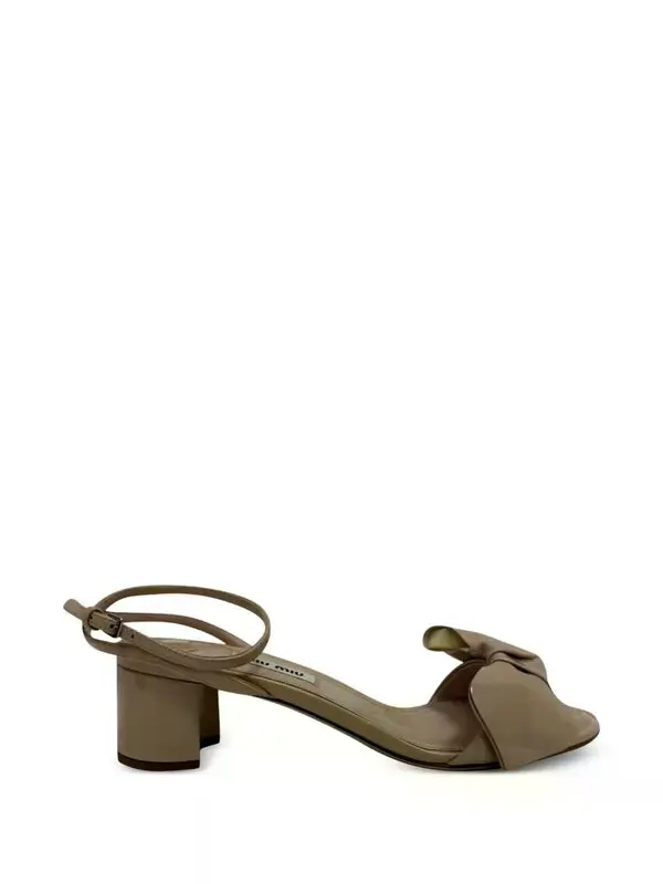 Miu Miu Bow-embellished Ankle Strap Sandals