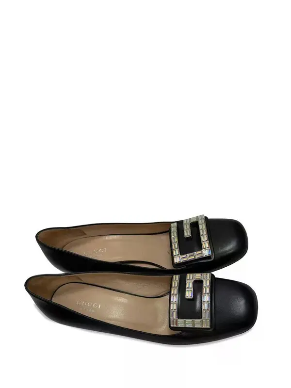 Gucci G-embellished Block-heel Pumps