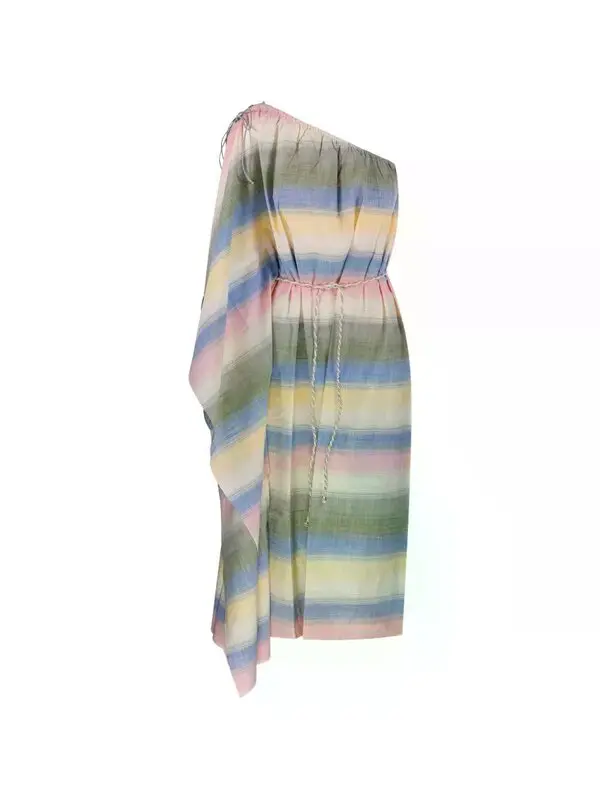 MAPOÉSIE Enna Horizon One-shoulder Striped Dress - Blue