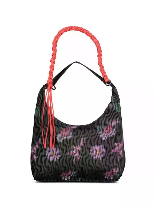 Desigual Floral-print Plissé Tote Bag