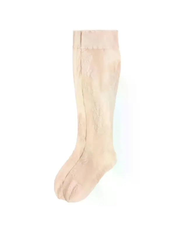 Valentino Garavani Floral Lycra Knee-high Socks - Neutrals