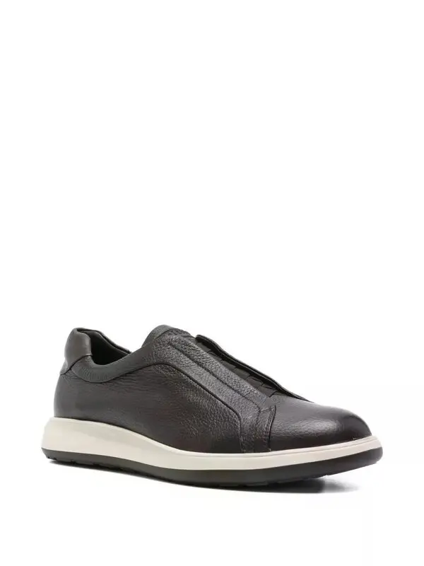 Fratelli Rossetti Leather Slip-on Sneakers - Brown