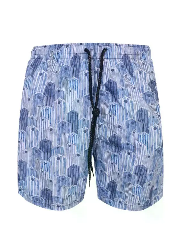 DRUMOHR Slub-texture Drawstring Shorts - Blue