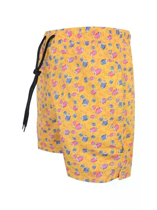 DRUMOHR Printed Drawstring Shorts - Yellow