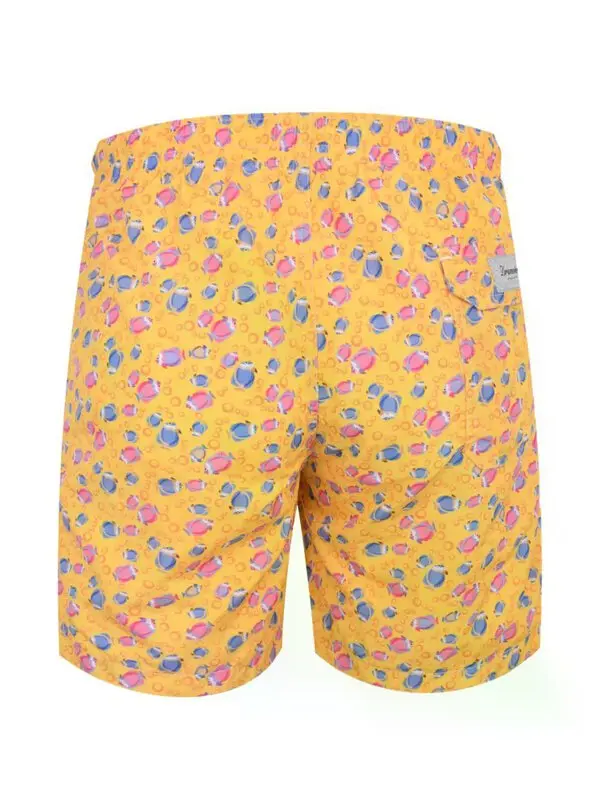 DRUMOHR Printed Drawstring Shorts - Yellow