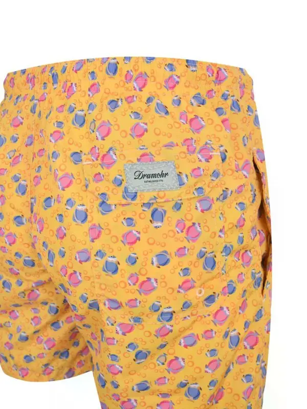 DRUMOHR Printed Drawstring Shorts - Yellow