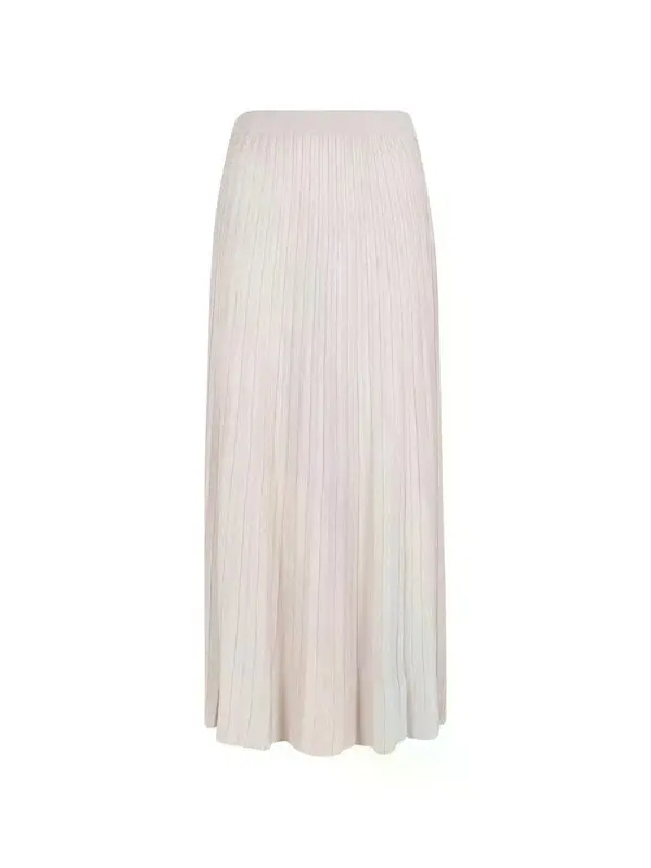 ROBERTO COLLINA Metallic Ribbed-knit Midi Skirt - Neutrals