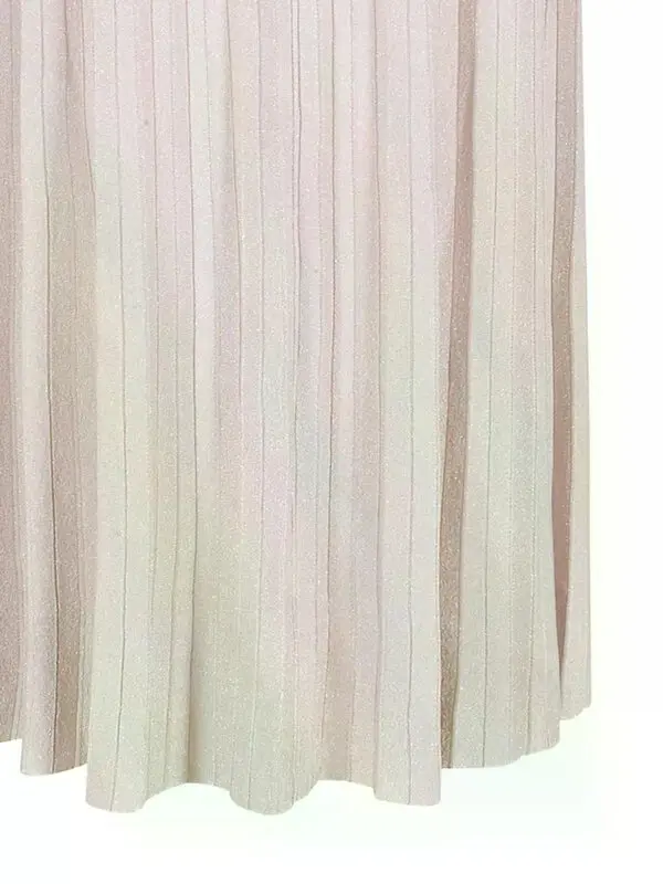 ROBERTO COLLINA Metallic Ribbed-knit Midi Skirt - Neutrals
