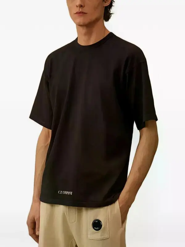 C.P. COMPANY Logo-print Short-sleeve T-shirt - Black