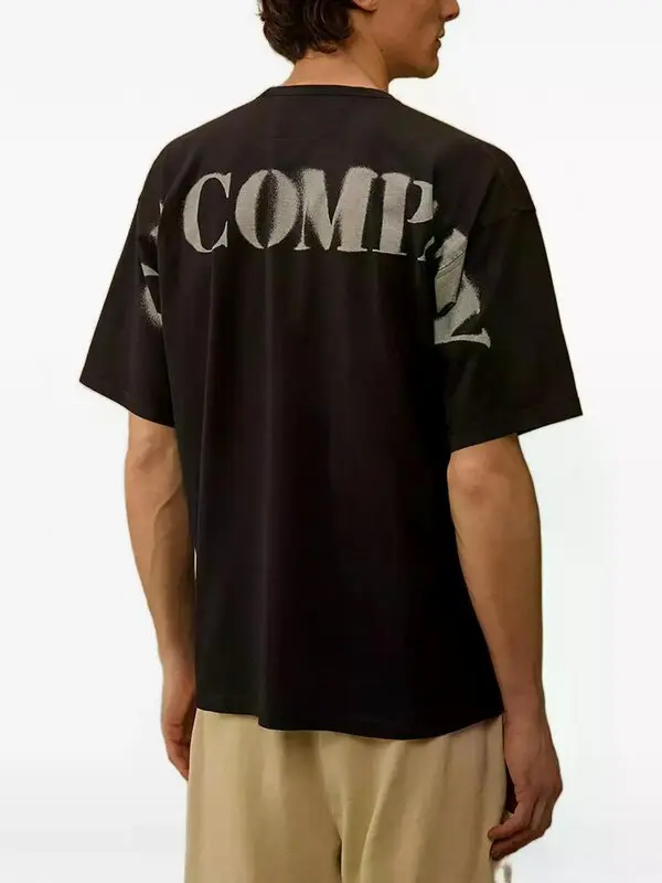C.P. COMPANY Logo-print Short-sleeve T-shirt - Black