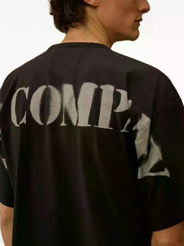 C.P. COMPANY Logo-print Short-sleeve T-shirt - Black