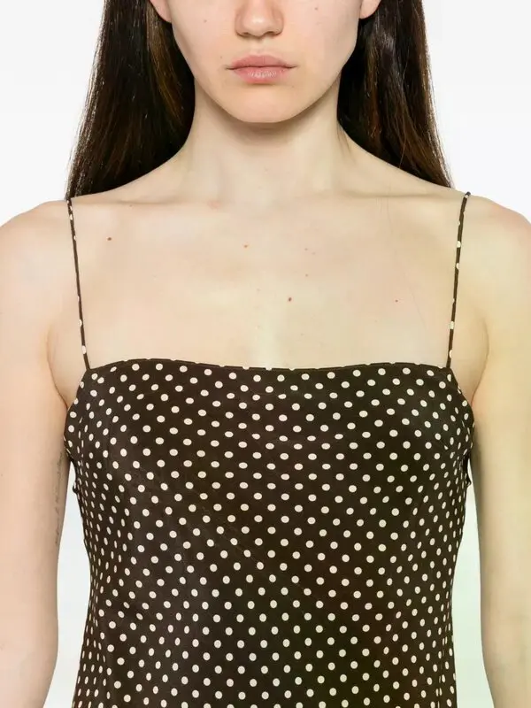 Matteau Polka-dot Print Dress - Brown