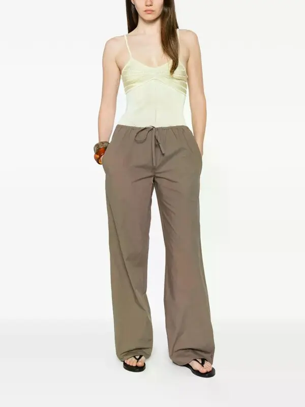Matteau Drawcord Straight-leg Trousers - Brown