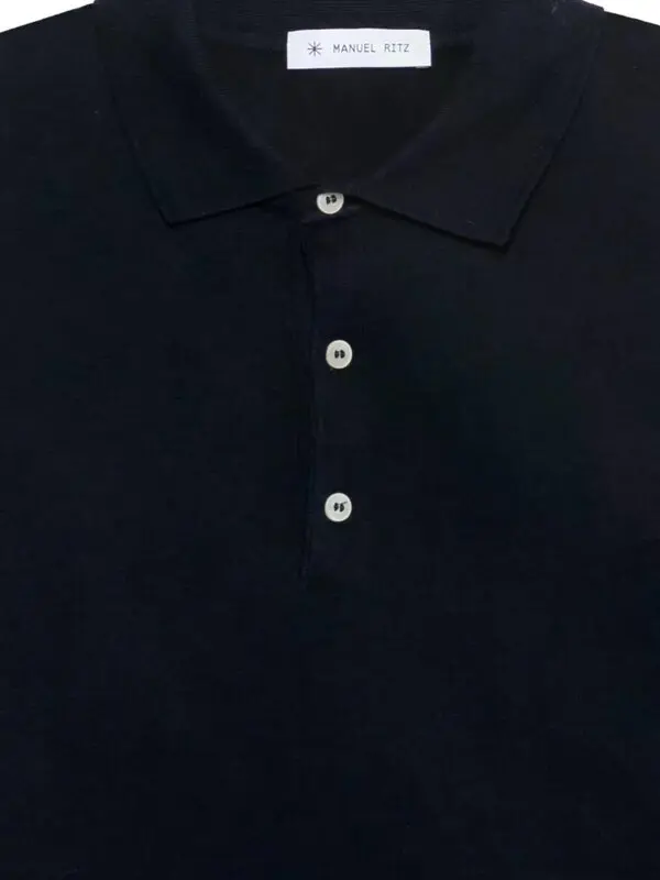MANUEL RITZ Knitted Cotton Polo Shirt