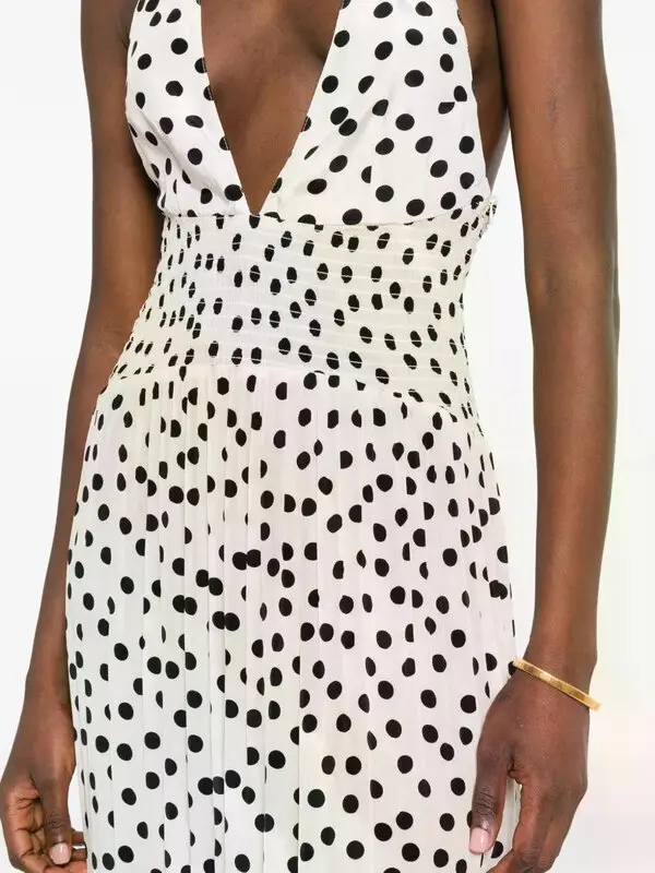 LESLIE AMON Polka Dot Maxi Dress
