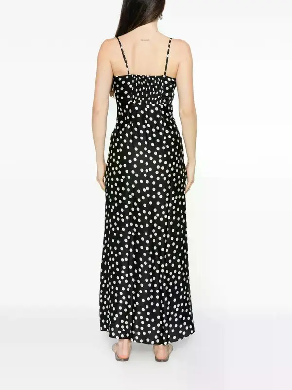 LESLIE AMON Polka-dot Slip Dress