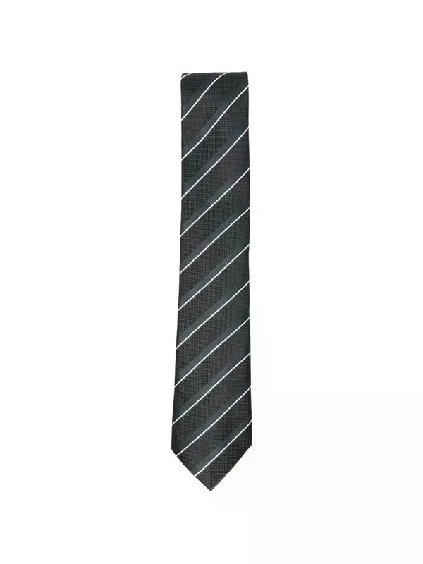 BOSS Diagonal-stripe Standard Tie - Black