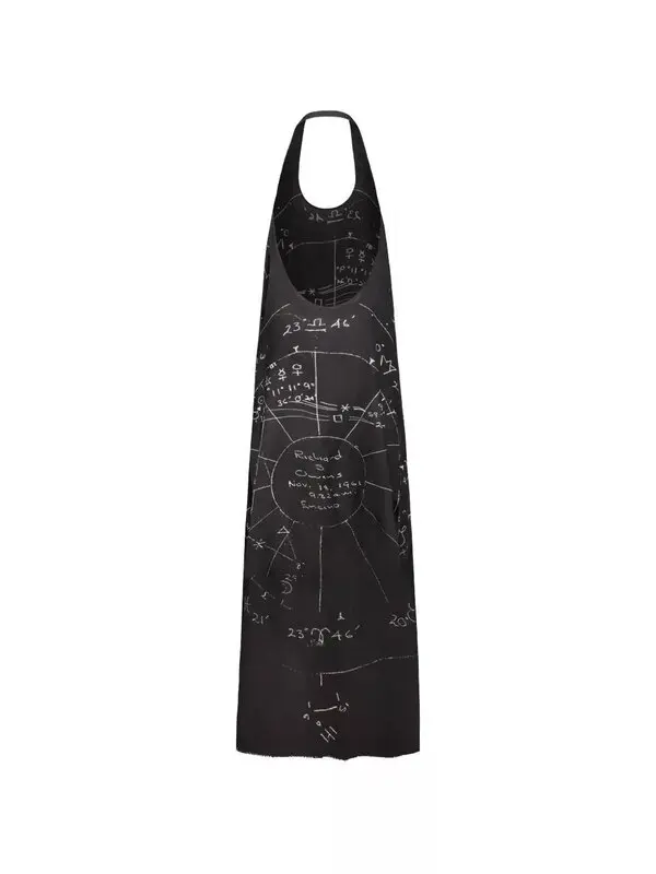 Rick Owens Graphic-print Halterneck Dress