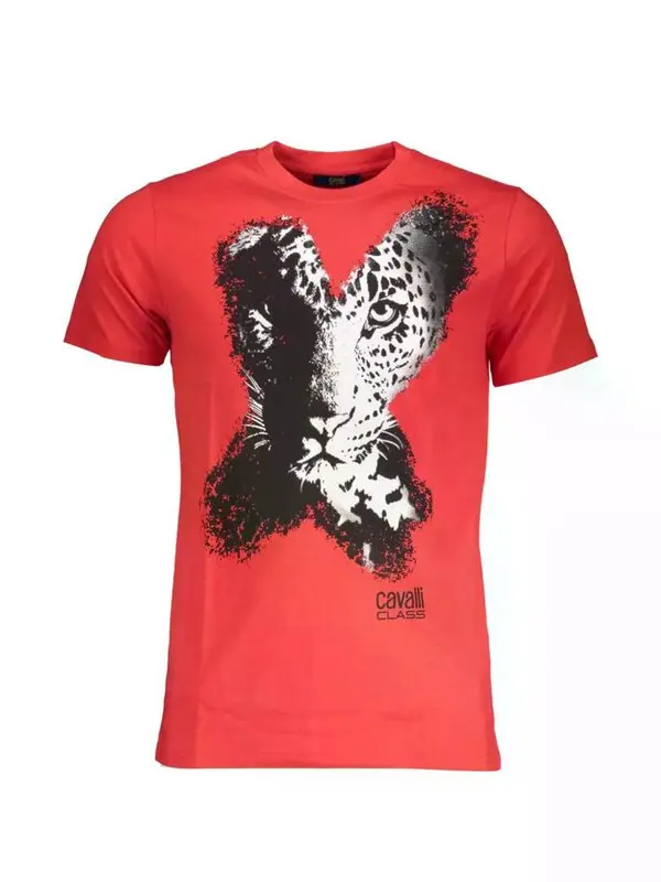 Roberto Cavalli Leopard-print T-shirt - Red