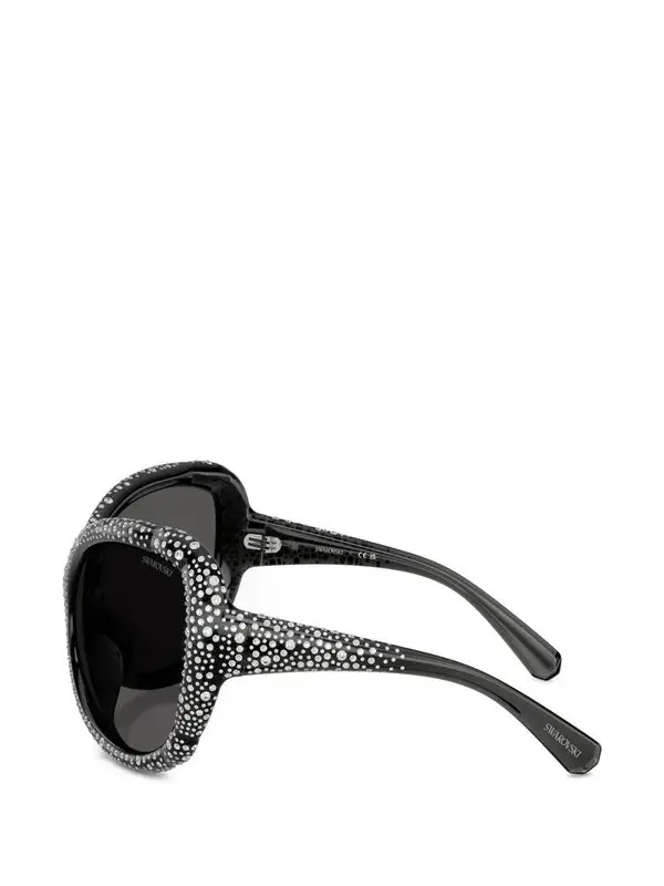 SWAROVSKI Crystal-embellished Butterfly-frame Sunglasses - Black