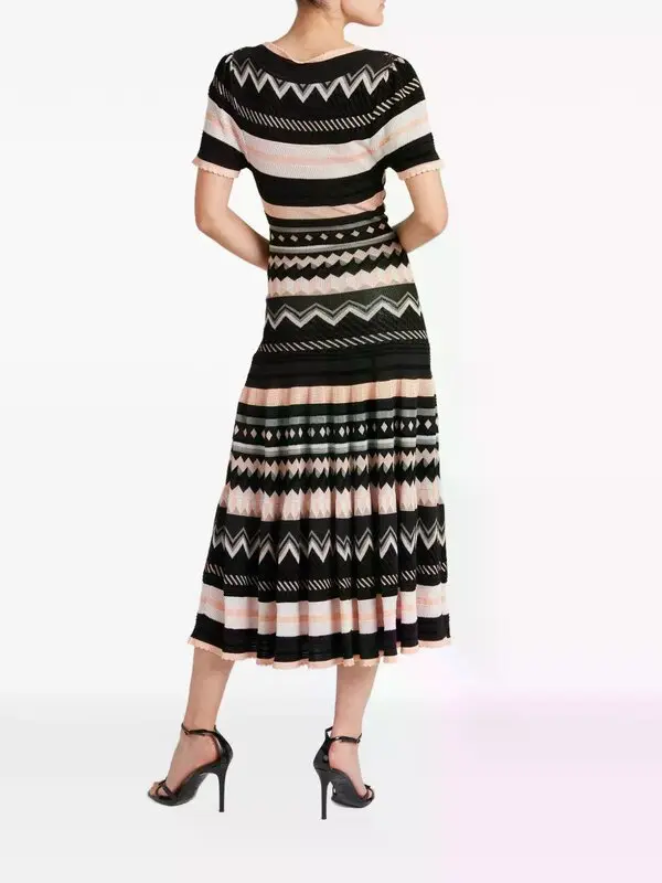 TEMPERLEY LONDON Meryl V-neck Midi Dress - Black
