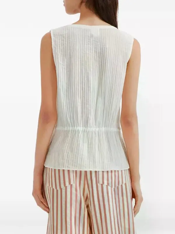 B+AB Ruffled Drawstring-waist Top