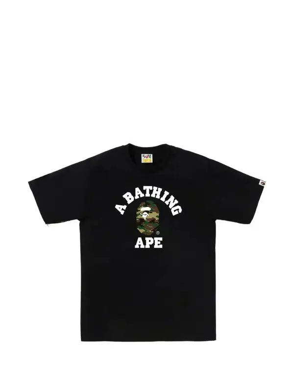 A BATHING APE Camouflage-print T-shirt - Black