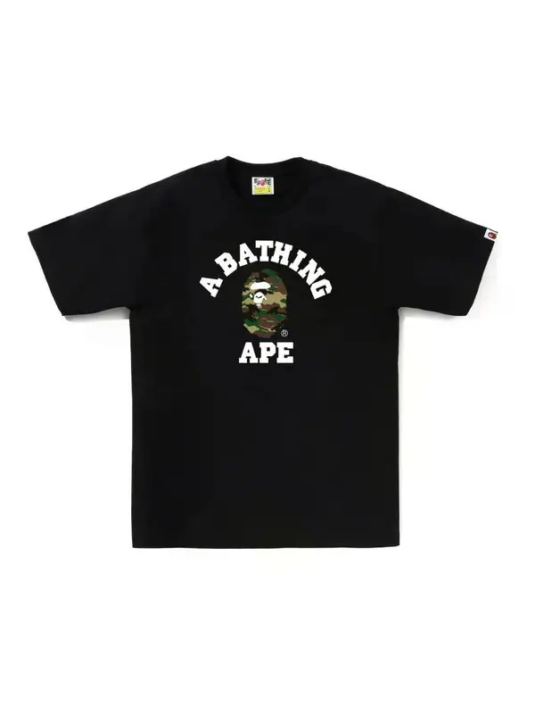 A BATHING APE Camouflage-print T-shirt - Black