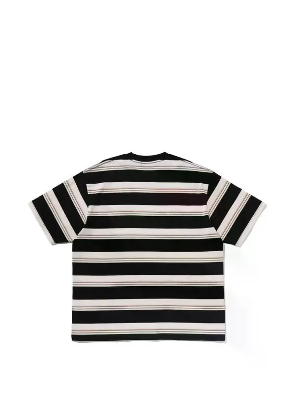 A BATHING APE Striped Pocket T-shirt - Black